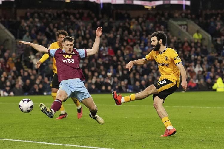 Relegation-fighting Burnley lets lead slip away in 1-1 draw with Wolves