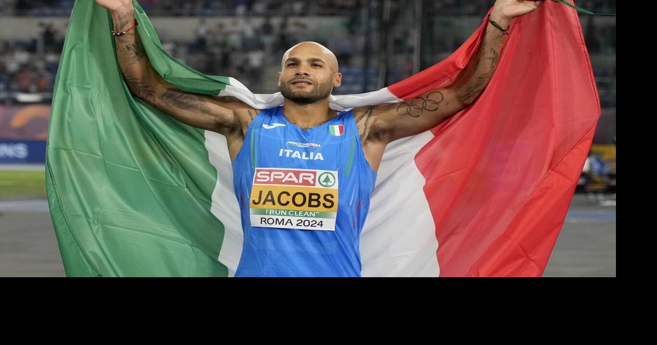 Olympic 100-meter champ Marcell Jacobs defends his European title but ...