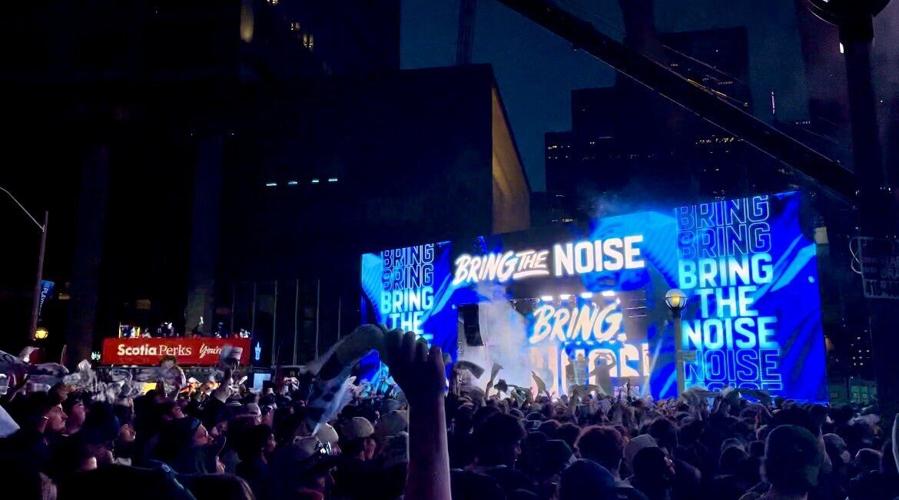 Fans feel the hope at Maple Leaf Square tailgate party