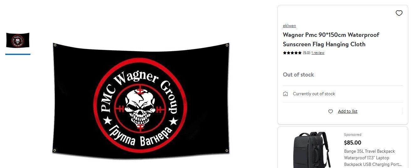 Wagner Group merch for sale on Walmart Canada Marketplace