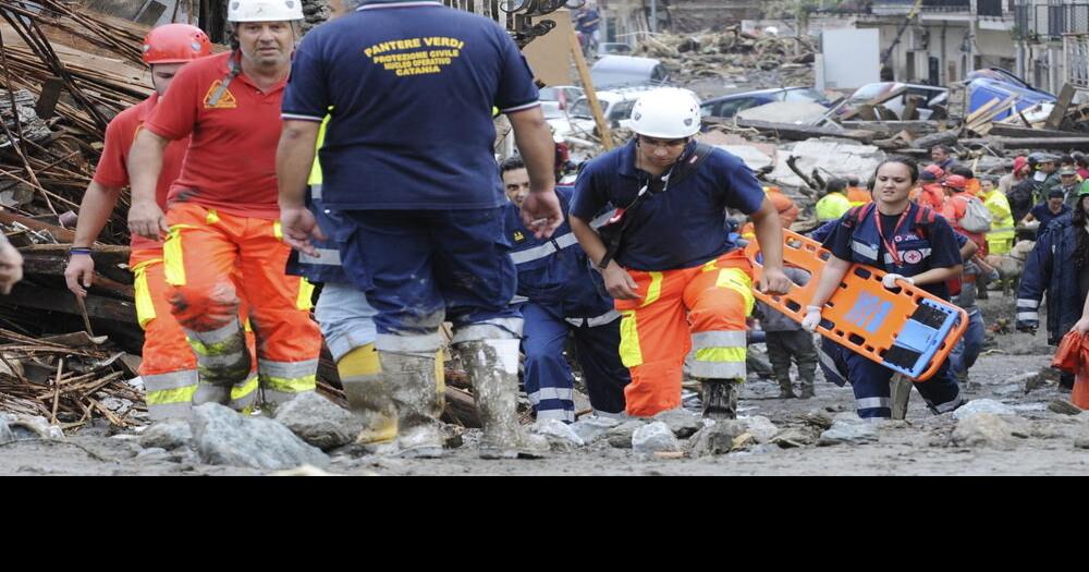 Rivers of mud flood Sicilian city