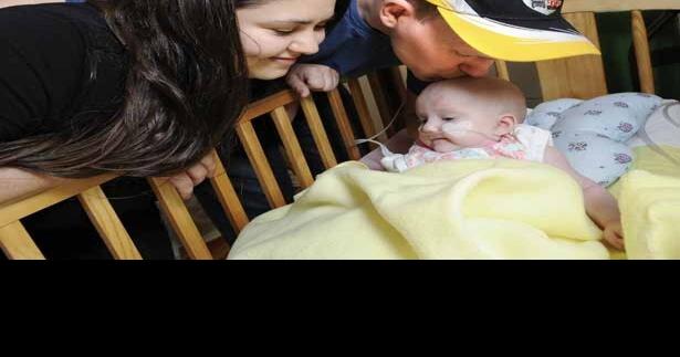 Baby Kaylee home at last