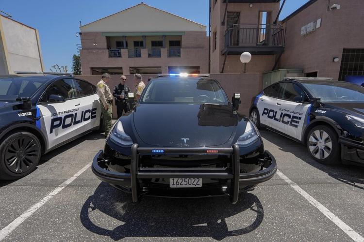 California city unveils nation's first all electric vehicle police fleet