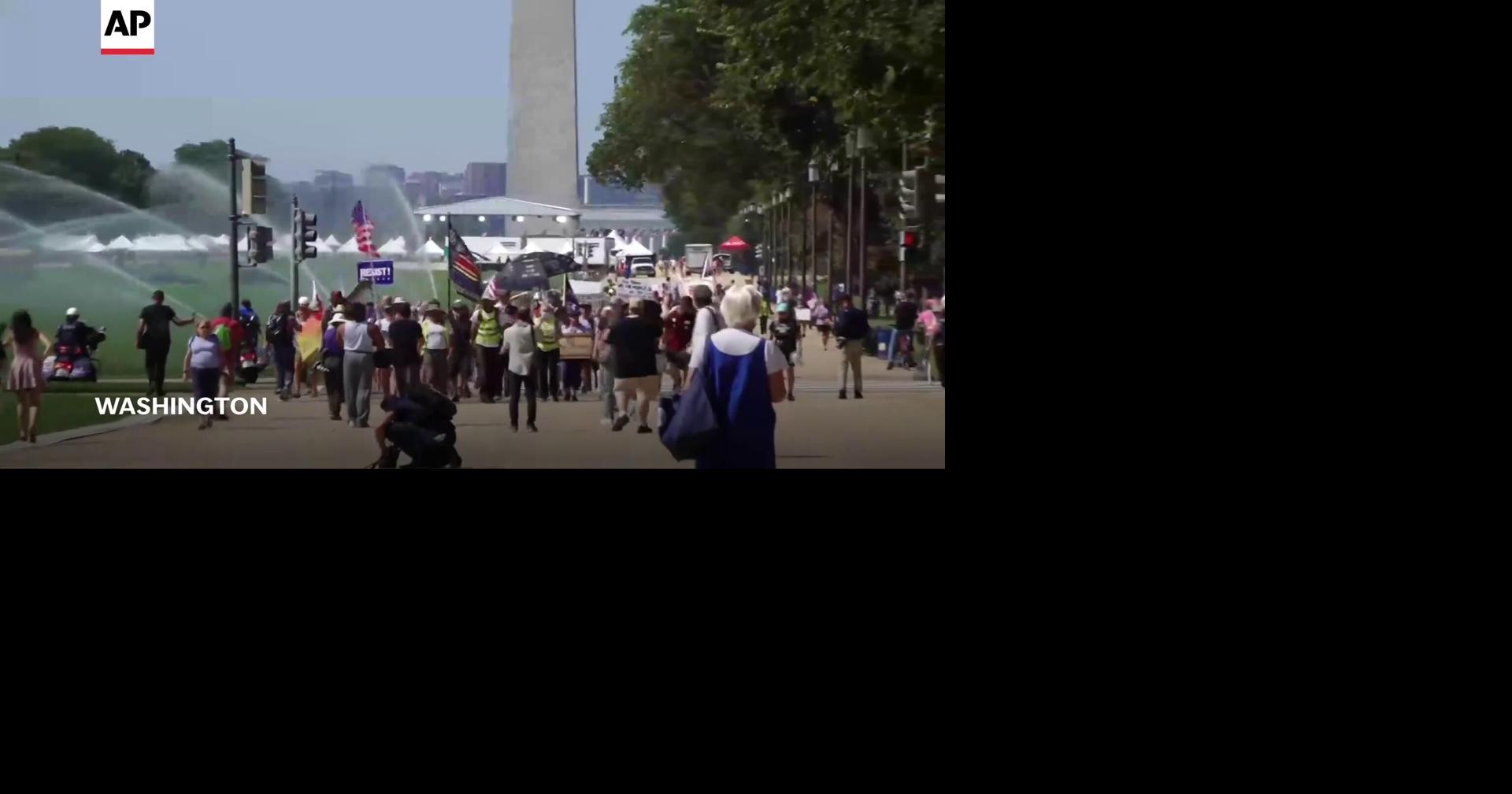 160-mile march for democracy arrives in Washington from Philadelphia