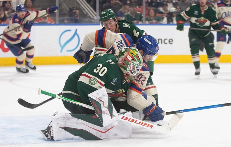 Hughes posts two points, Minnesota Wild trounce Edmonton Oilers 7-3