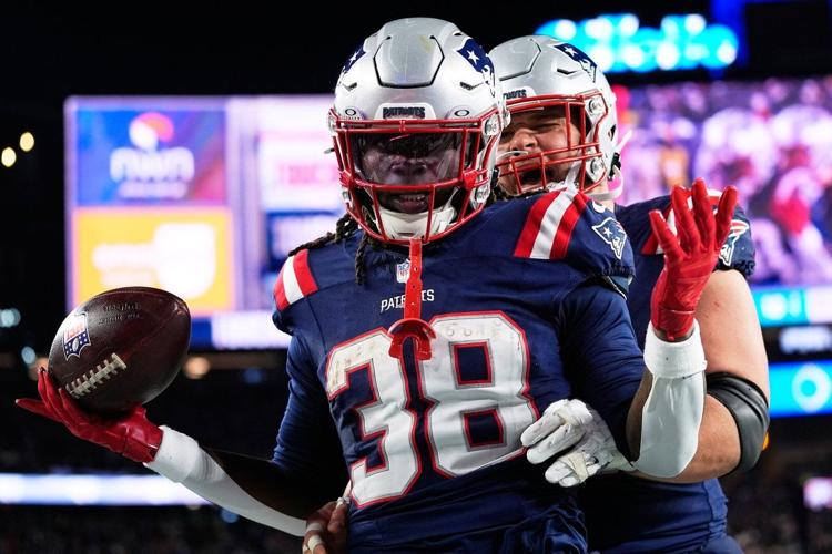 Rhamondre Stevenson scores 3 TDs and playoff-bound Patriots beat ...