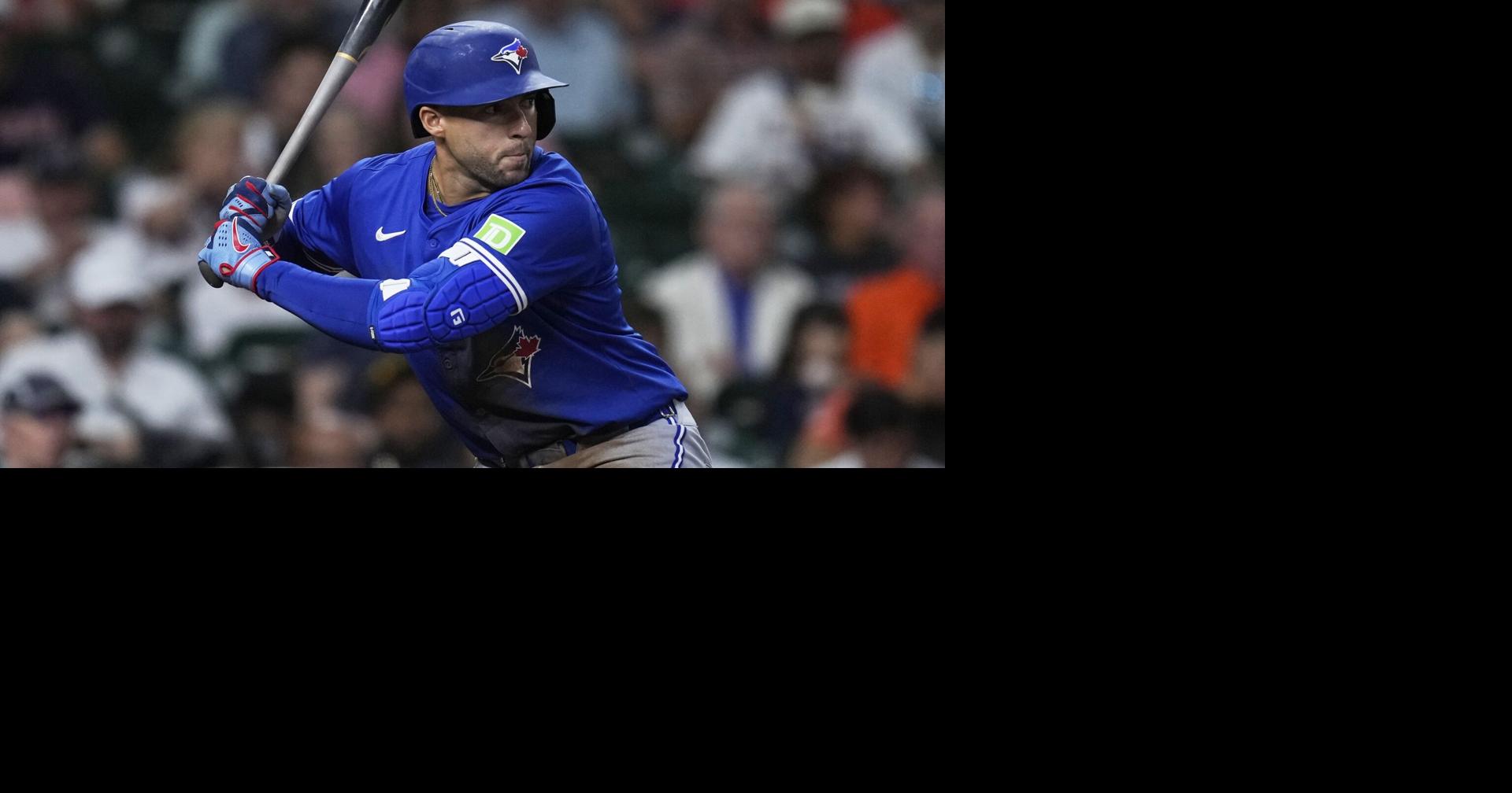 Blue Jays outfielders George Springer and Nathan Lukes, pitcher Easton ...