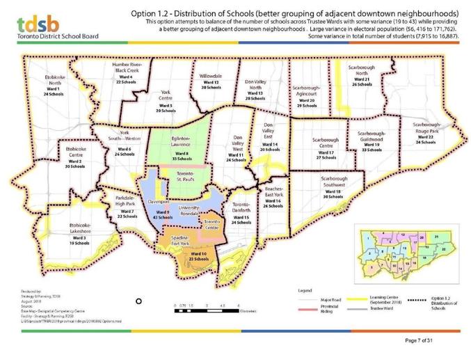 TDSB draws up six maps of potential ward boundaries
