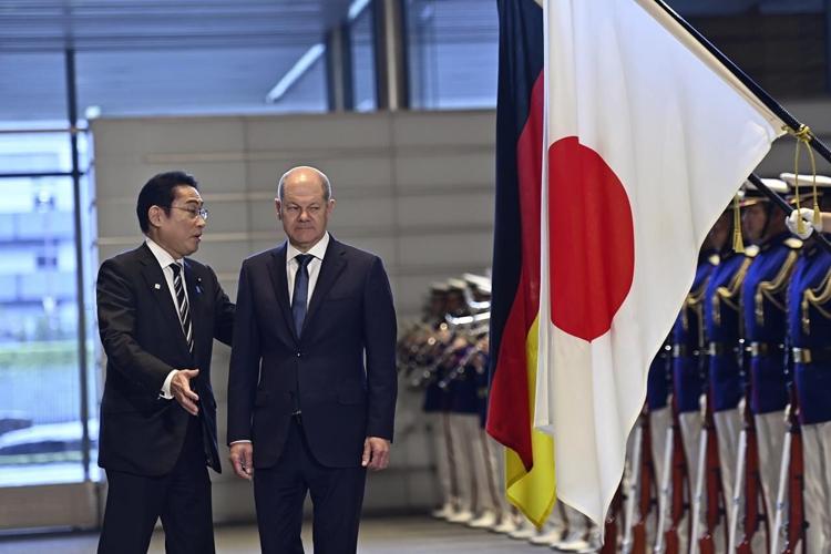 Japan, German leaders agree to strengthen ties, supply chain
