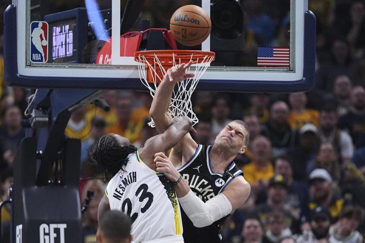 Siakam, Haliburton's double-doubles lead Pacers past Bucks 123-115 for 2-0 series lead