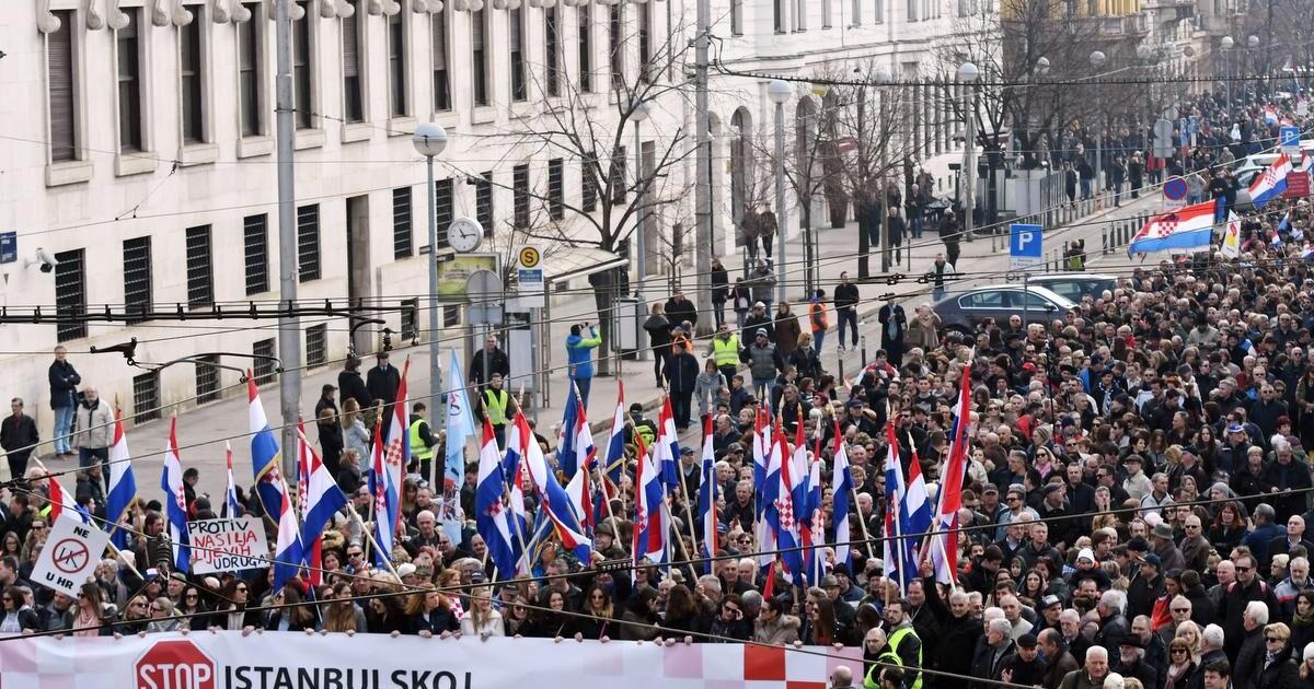 Croatian far-right demonstrators protest gay marriage, trans rights