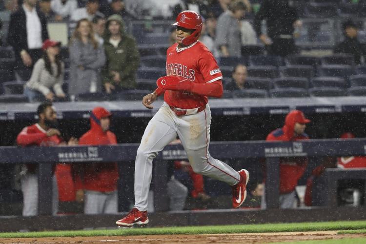 Angels rookie Christian Moore, a NYC native, gets 1st MLB hit in 1st ...