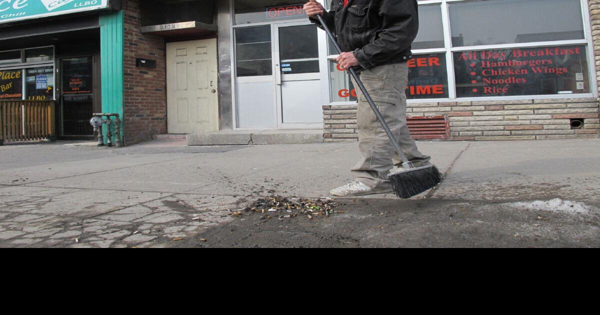 Billy Conroy fights a lonely battle against cigarette butts