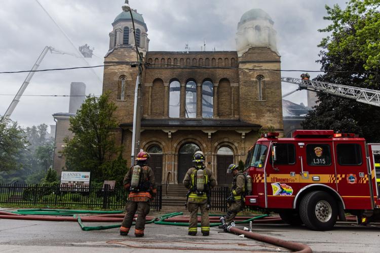 Historical Toronto church engulfed in flames on Sunday