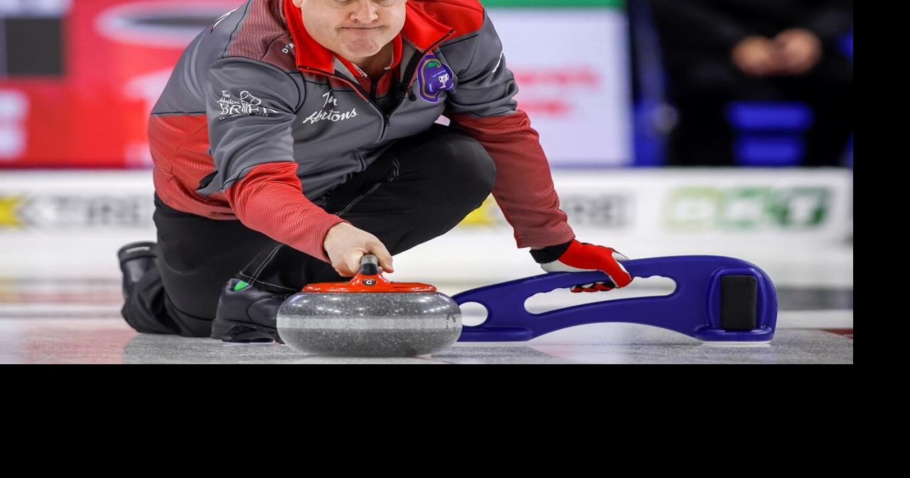 Saskatchewan’s Kelly Knapp, Jamie Koe of Northwest Territories punch ...