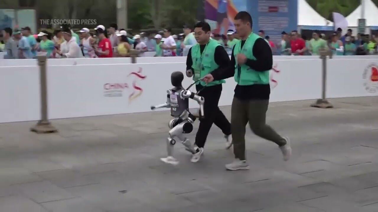 No sweat: Humanoid robots run a Chinese half-marathon alongside flesh ...