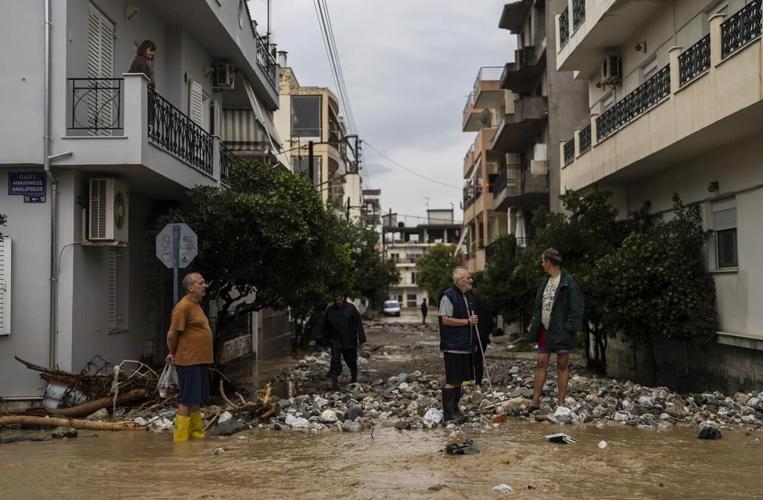 Storm Elias slams into a city in central Greece, filling homes with mud ...