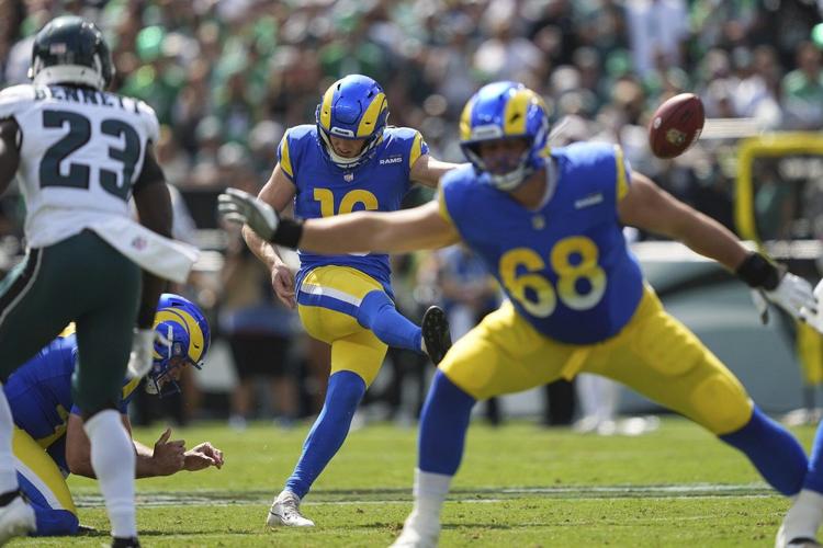 Rams build big lead over Eagles, then blow it - with kicker Joshua ...