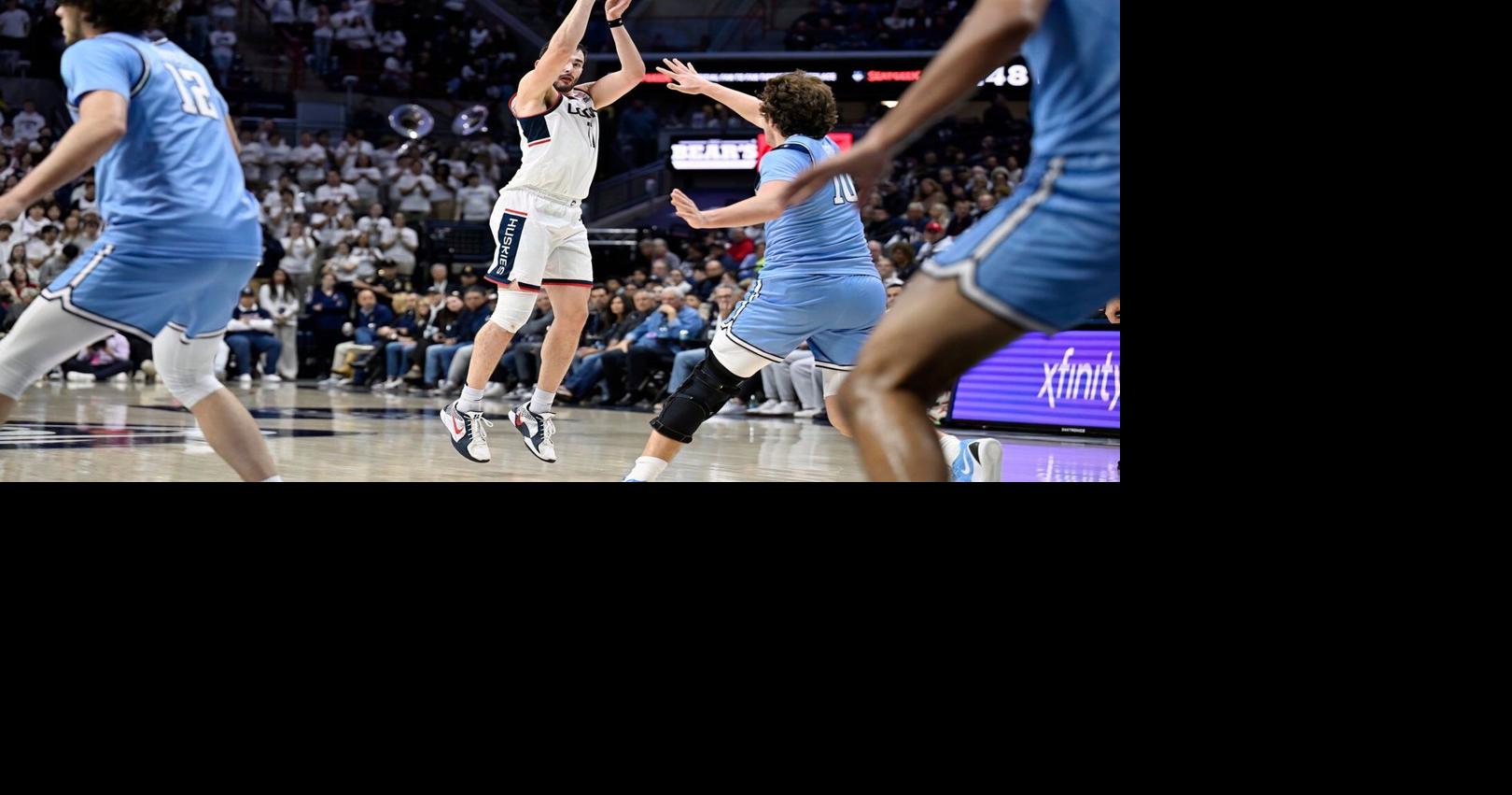 No. 3 UConn tops Columbia 89-62 behind Ball and Karaban