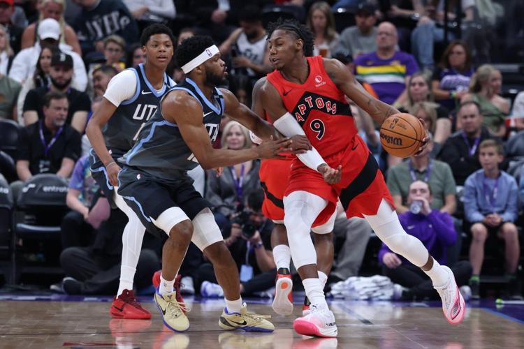 Barrett leads hot-shooting Raptors to 143-127 victory over Jazz