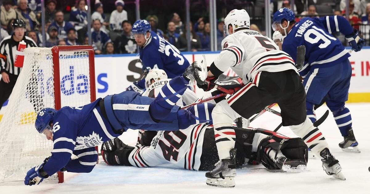 Leafs hold Connor Bedard pointless in loss to Blackhawks