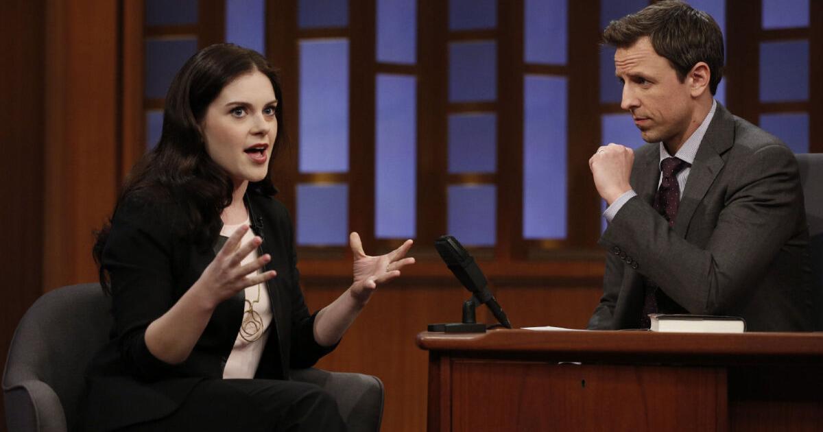 Robyn Doolittle appears on Late Night with Seth Meyers