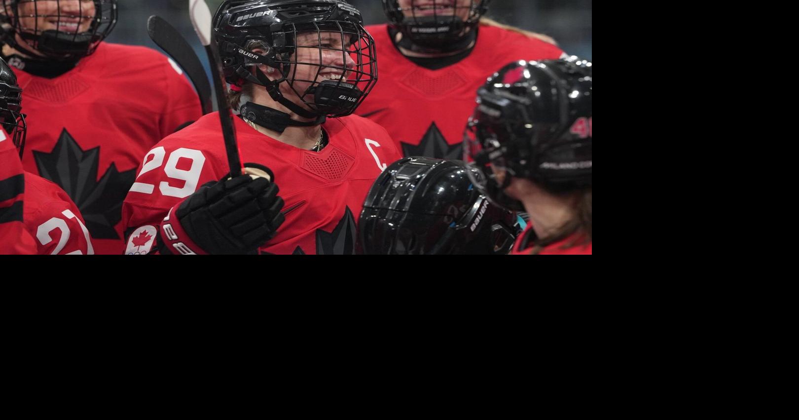 Poulin returns to Canada's lineup after injury, ties Olympic goals record