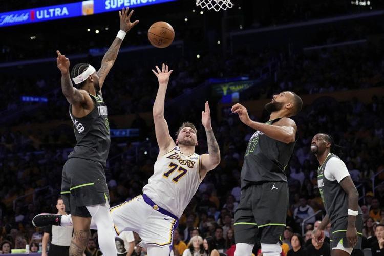 Timberwolves rout Lakers 117-95 in 1st-round series opener, overcoming Luka Doncic's 37 points