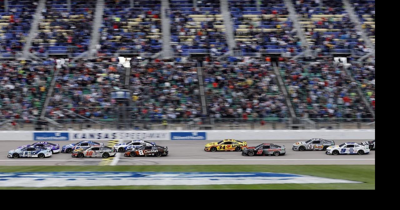 Larson edges Buescher at the line at Kansas Speedway in closest finish ...