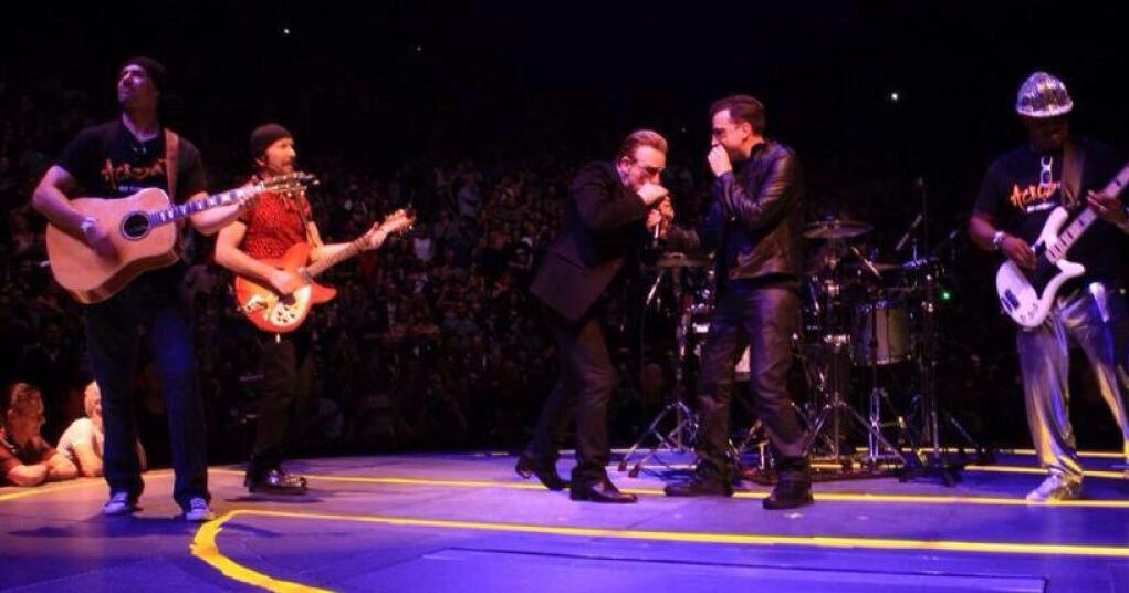 U2 pulls local tribute band on stage in Toronto