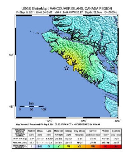 Earthquake rattles Vancouver Island