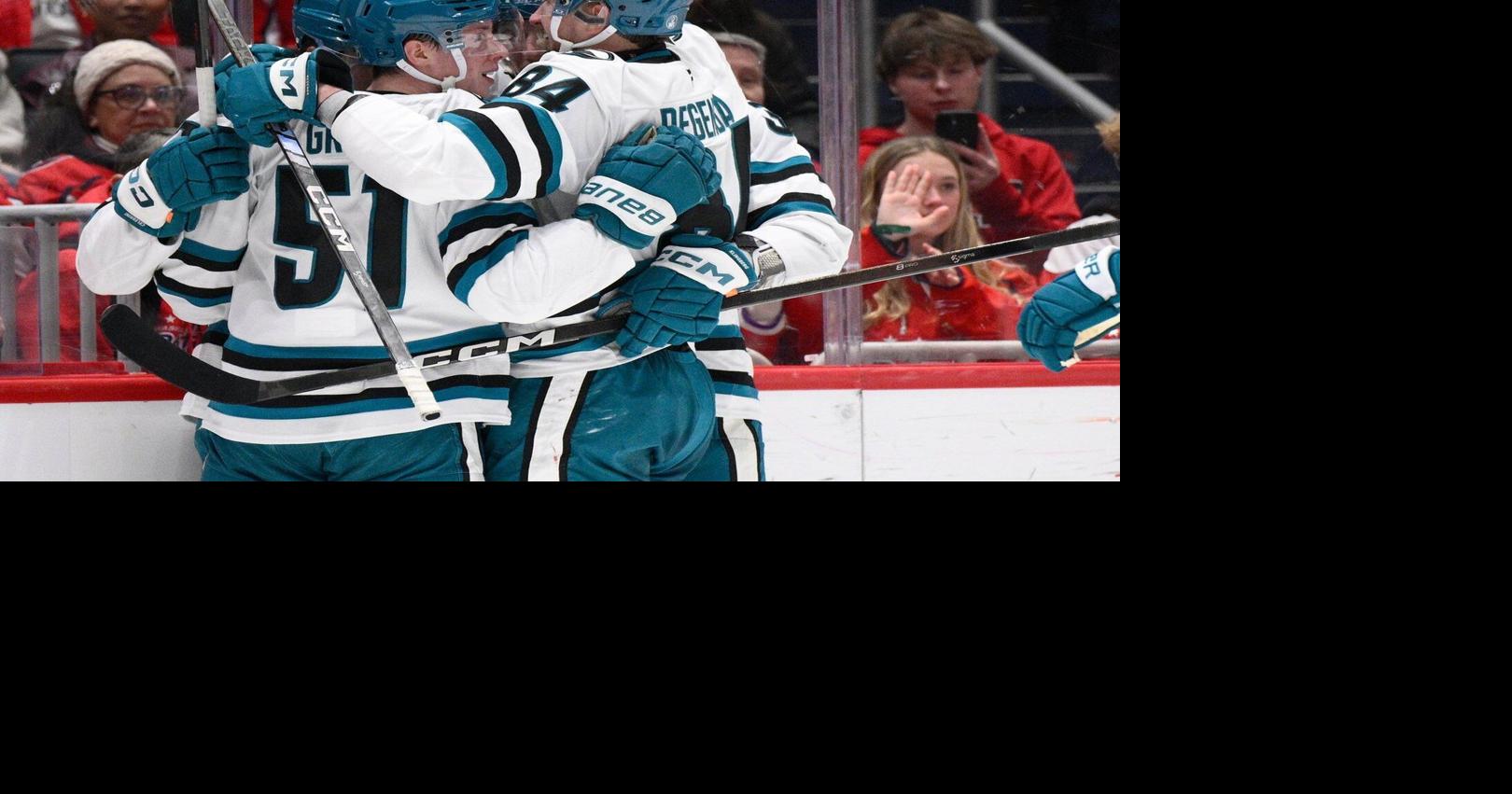 Sharks' 3-goal second period keys 3-2 victory over Capitals