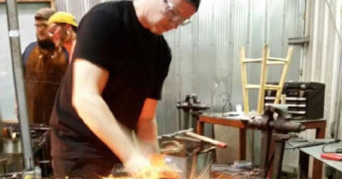 Ontario blacksmith a young man in an ancient trade