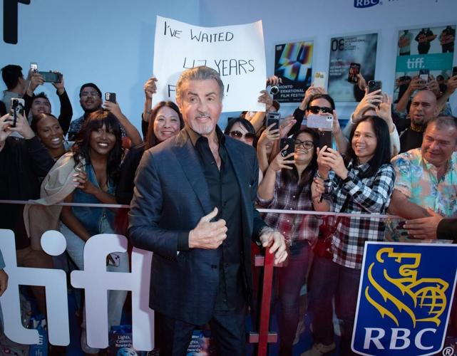 Sylvester Stallone and Shaquille O’Neal celebrate TIFF