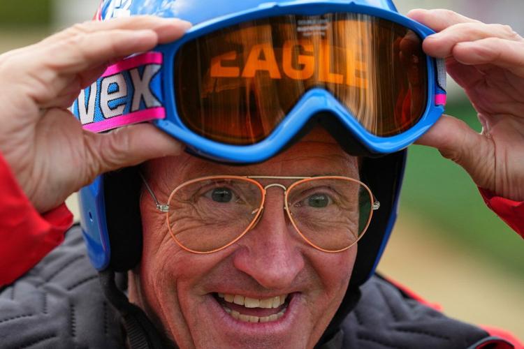 'Eddie the Eagle' transitions from Olympic ski jumper to actor, in photos