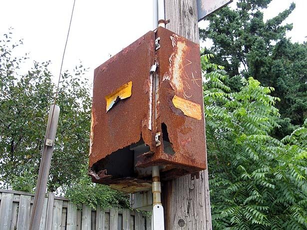 Rusted out power box worrisome