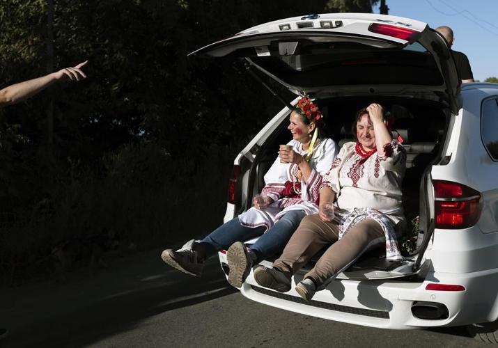 Blinded by a Russian shell, a Ukrainian soldier couldn’t see his wedding. But he cried at new love