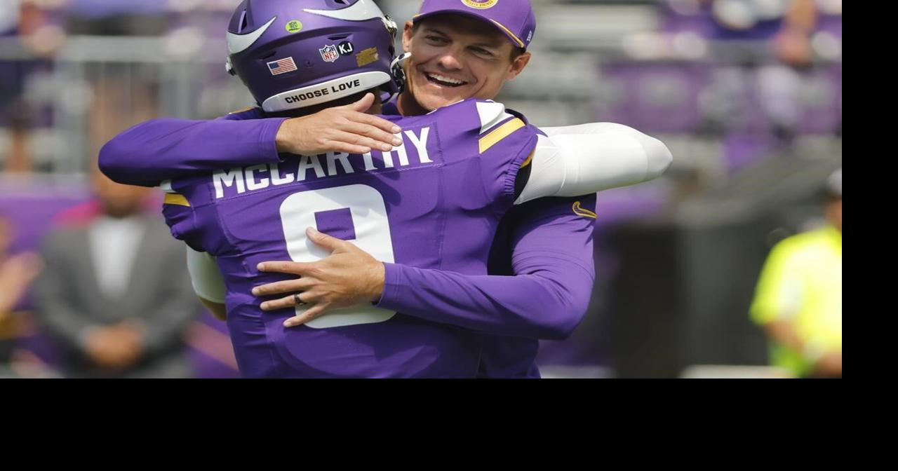 Vikings QB McCarthy held out of practice with soreness in right knee after promising preseason debut