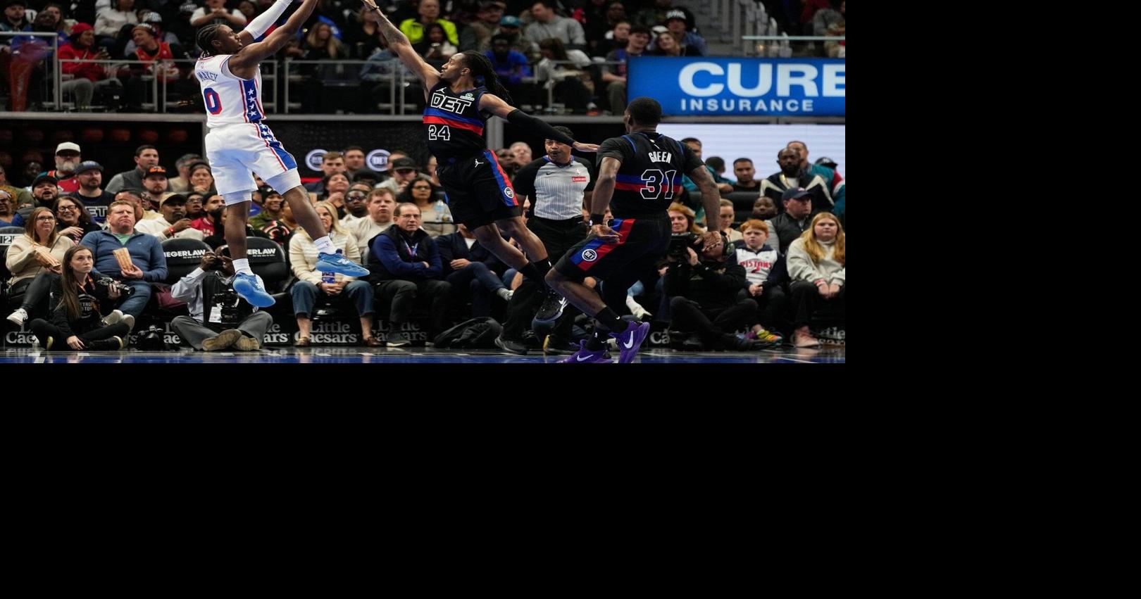 NBA scores: Pistons win ninth straight, beat 76ers 114-105 in NBA Cup game