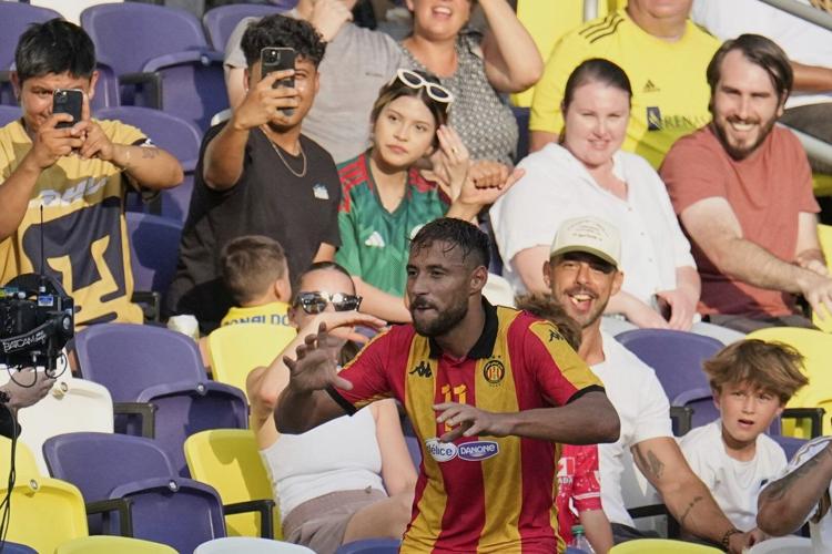 Youcef Belaili scores in Esperance's 1-0 victory over LAFC in the Club ...