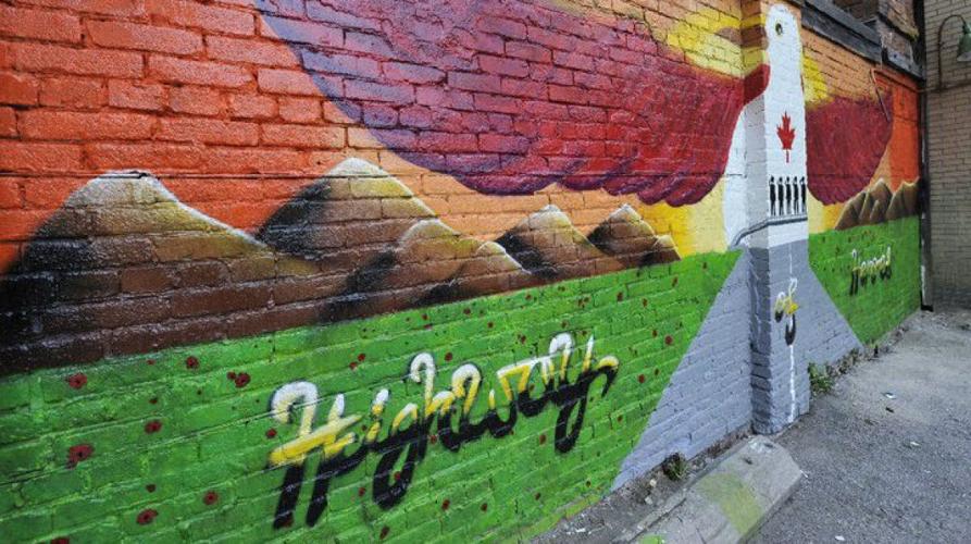 Defaced Toronto mural brings emotion of war downtown