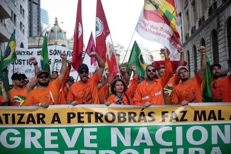Brazil oil workers clash with Petrobras in 18-day strike
