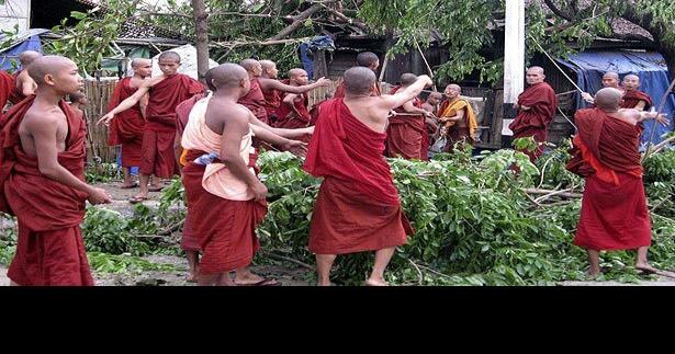 Monks, Nuns join clean-up effort