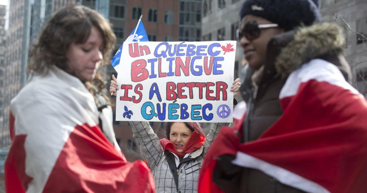 English-rights activists protest new Quebec language law