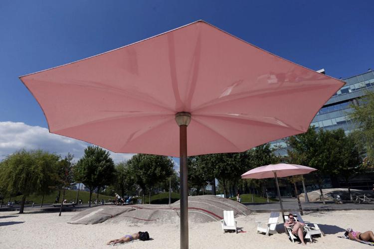 Sugar Beach pink umbrellas deconstructed