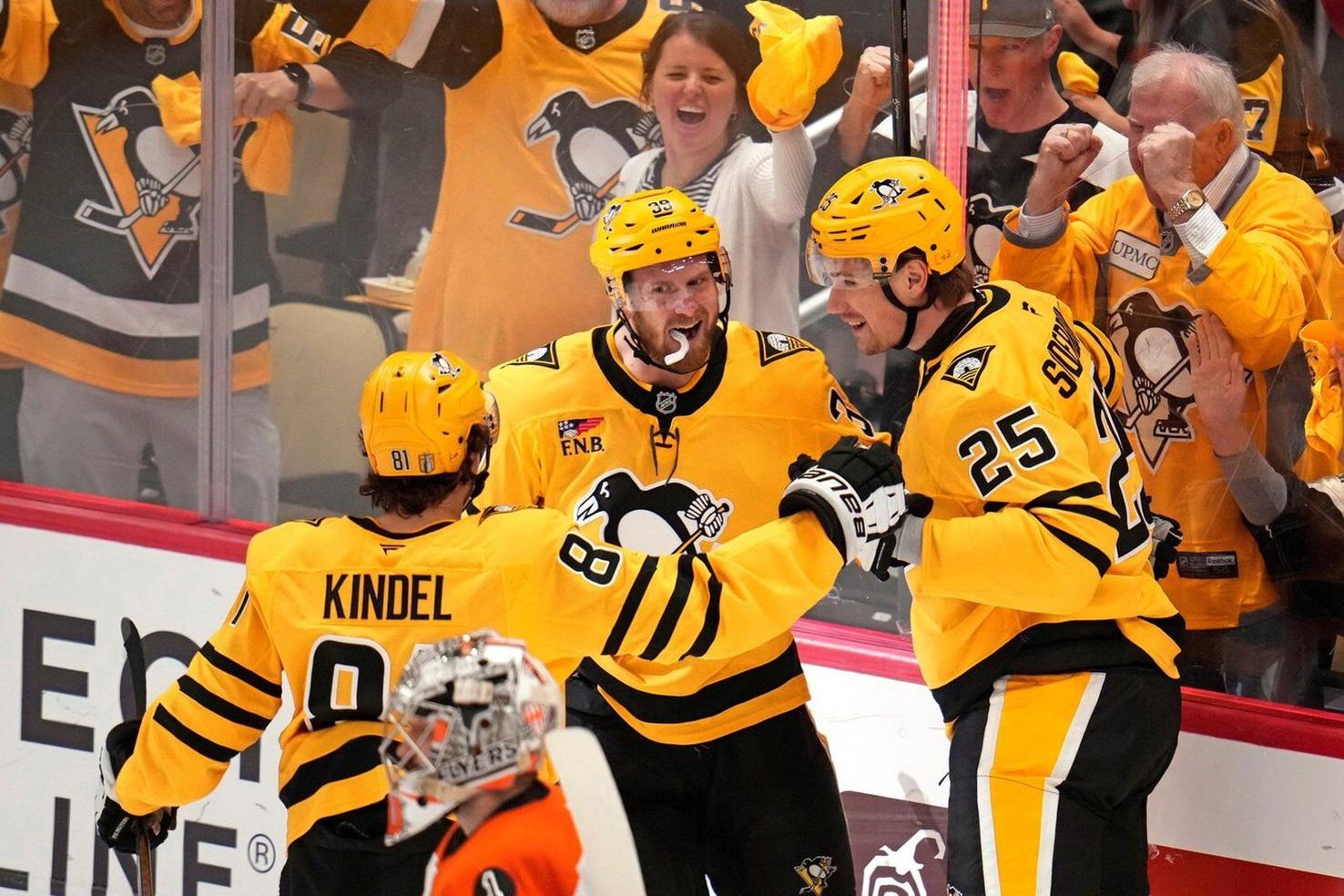 Penguins fend off elimination again with 3-2 win over Flyers in Game 5