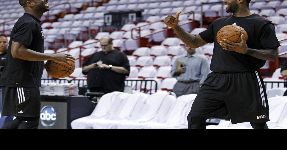 NBA Finals logo makes LeBron smile and nod