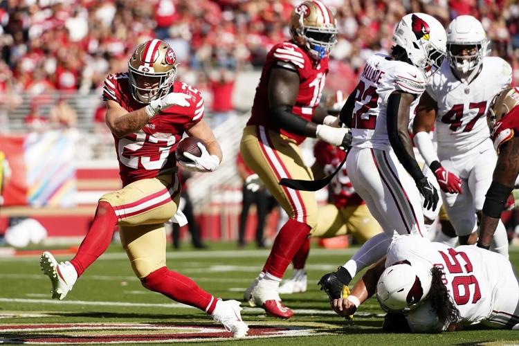 McCaffrey scores 4 TDs to lead the 49ers past the Cardinals 35-16