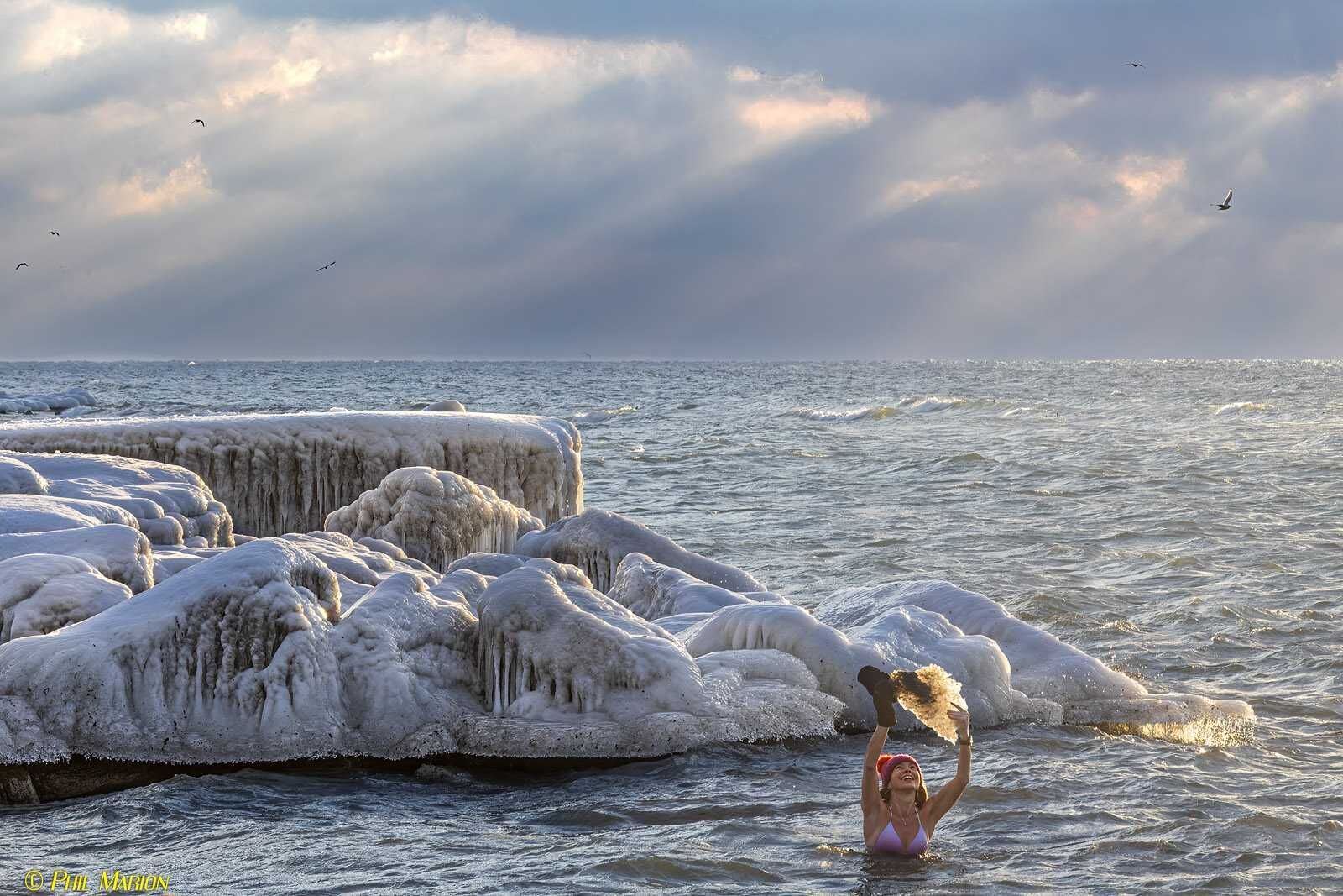 Local woman’s daily routine: cold dips