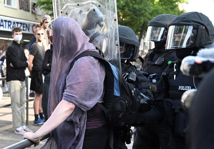 Far-left protesters clash with German police in Leipzig after trial verdict